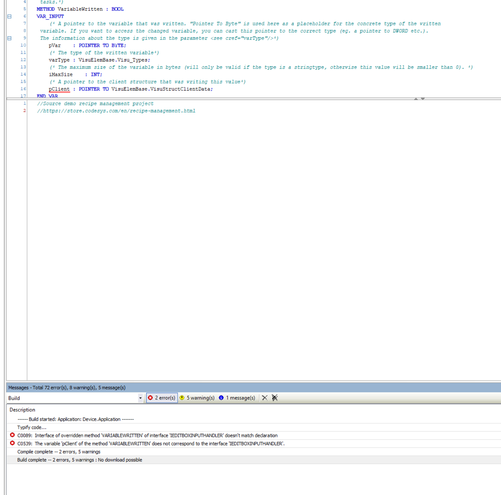 CODESYS Forge - CODESYS Forge / Talk / Engineering 🇬🇧: Errors after ...
